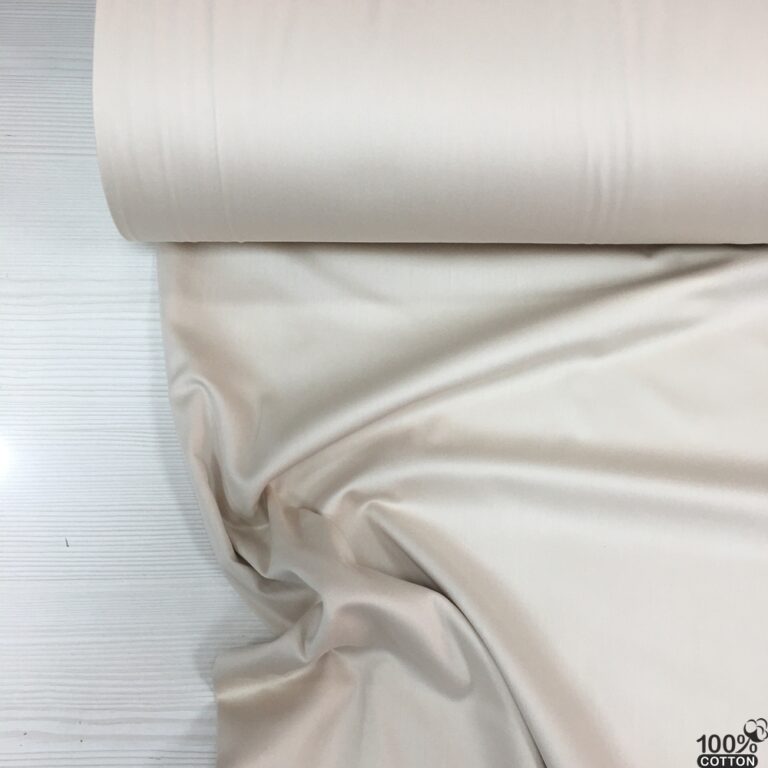 Bej Renk Pamuk Saten Kumaş | Evimrenk